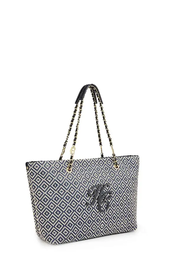 Holland Cooper Amalfi Straw Tote Geo