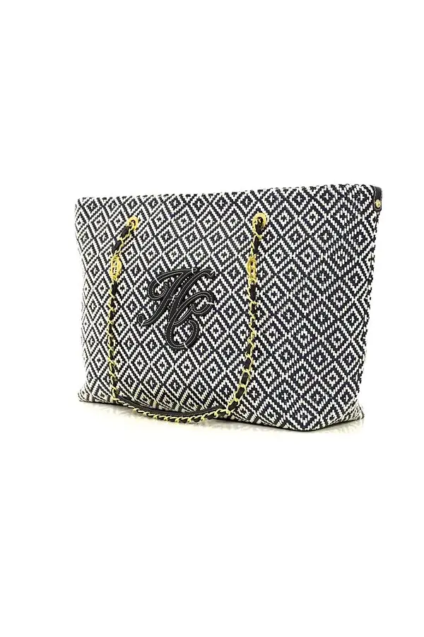 Holland Cooper Amalfi Straw Tote Geo