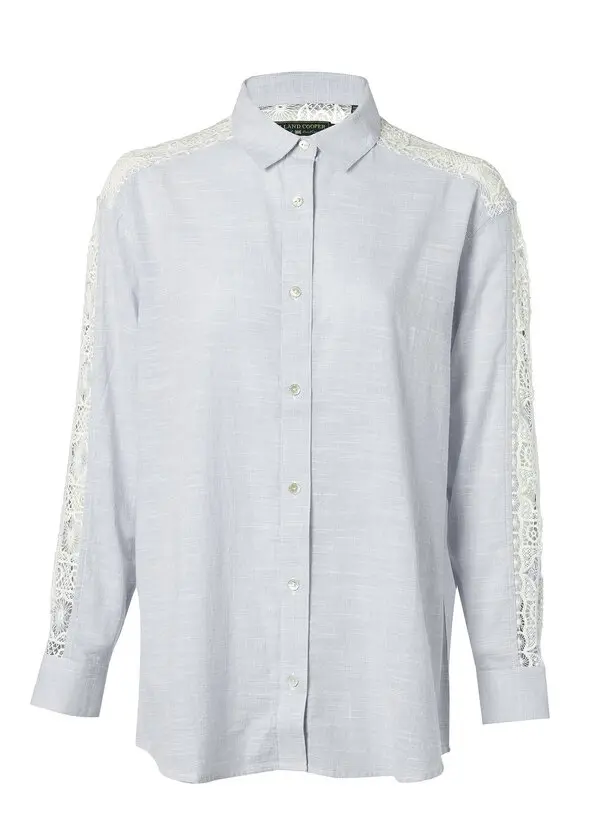 Holland Cooper Cotton Lace Shirt Pale 's