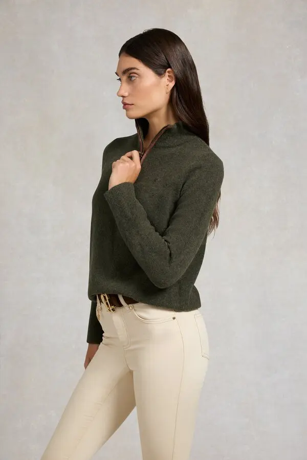 Holland Cooper Country Quarter Zip Knit Marl 's