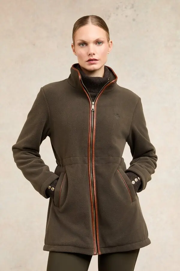 Holland Cooper Country Longline Fleece 's - Khaki