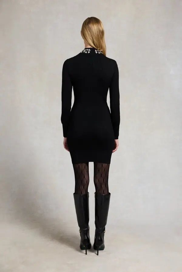 Holland Cooper Crystal Roll Neck Knit Dress 's