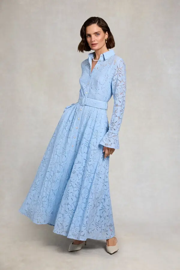 Holland Cooper Annabel Lace Dress Pale 's