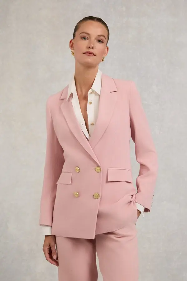 Holland Cooper Double Breasted Blazer Linen 's