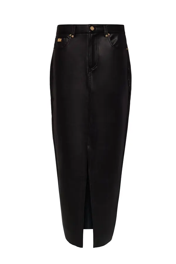 Holland Cooper Faux Leather Maxi Skirt 's