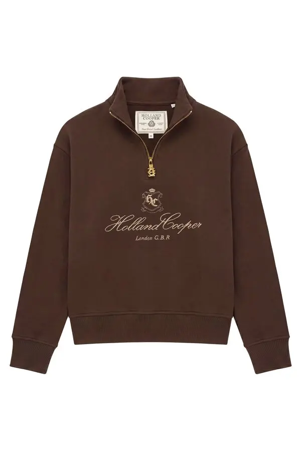 Holland Cooper Essential Relaxed Quarter Zip Sweat 's