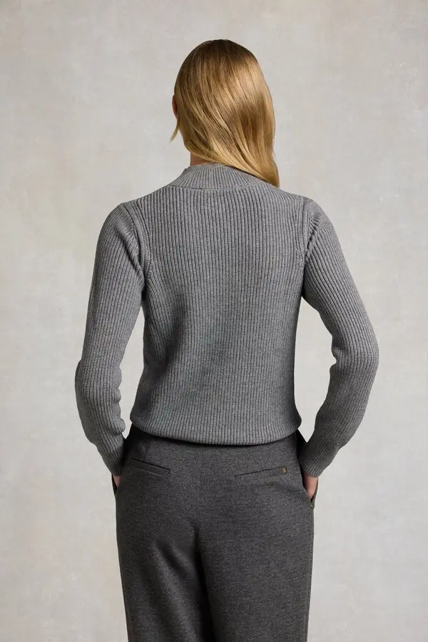 Holland Cooper Appleton High Neck Knit Slate