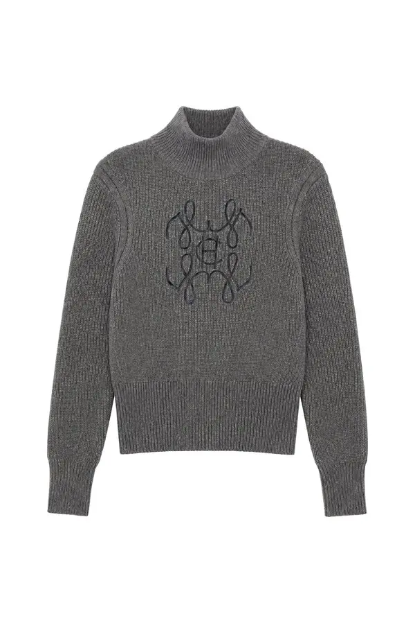 Holland Cooper Appleton High Neck Knit Slate