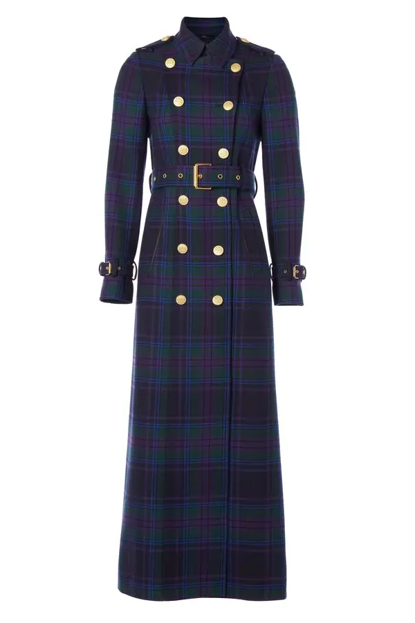 Holland Cooper Full Length Marlborough Trench Coat Tartan 's