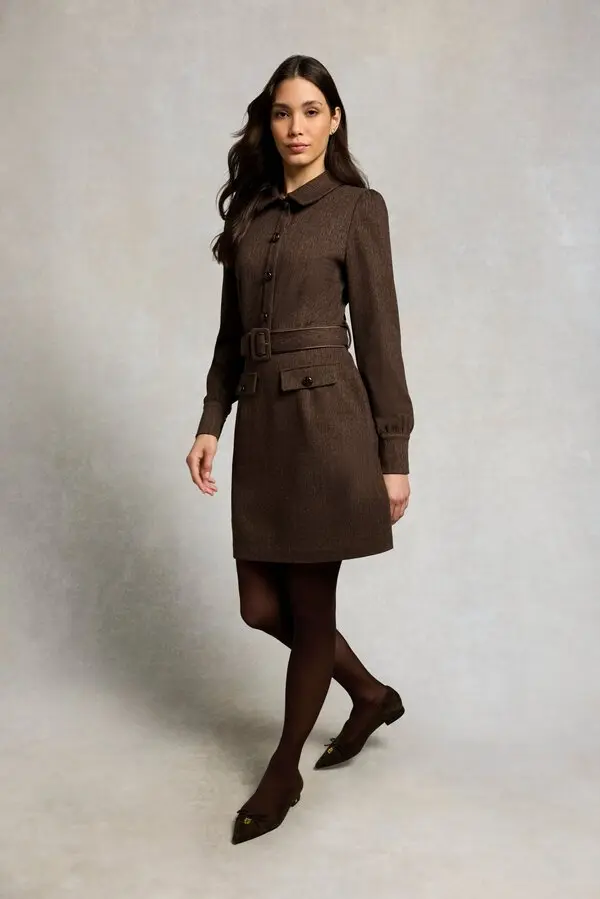 Holland Cooper Hawthorn Mini Dress Herringbone 's