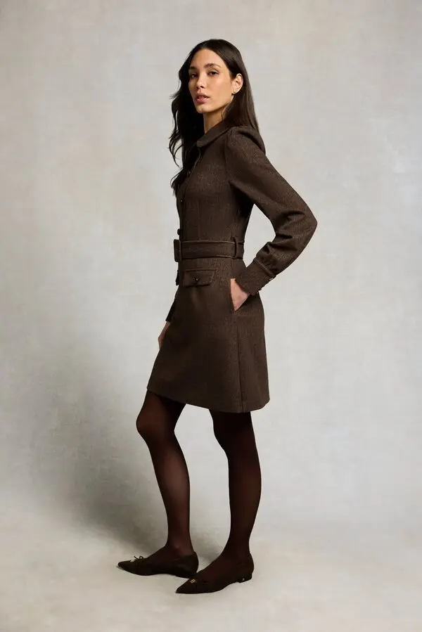 Holland Cooper Hawthorn Mini Dress Herringbone 's