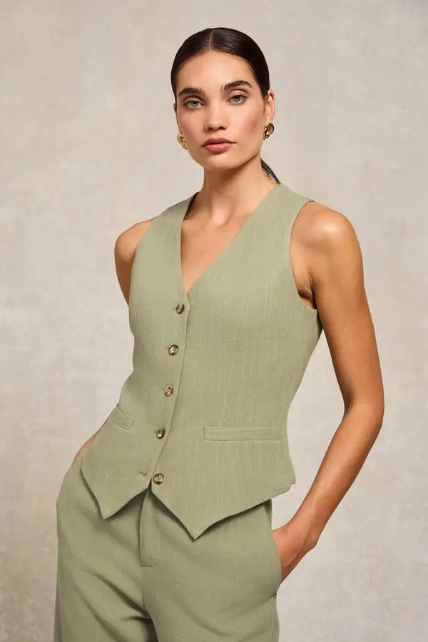 Holland Cooper Hampton Waistcoat Linen 's
