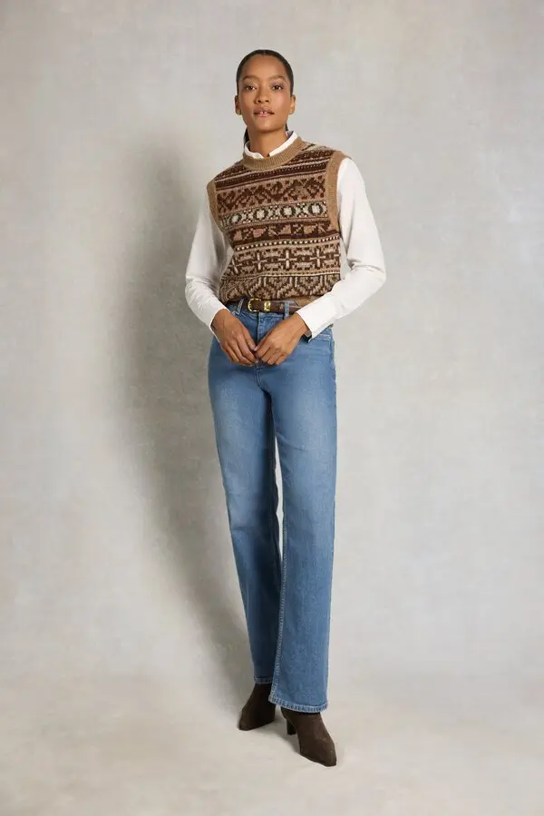 Holland Cooper Arlington Knitted Tank Fairisle 's