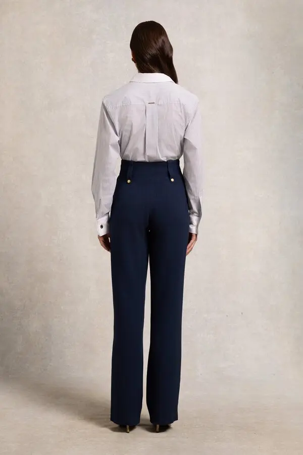 Holland Cooper High Waisted Straight Trouser Linen 's