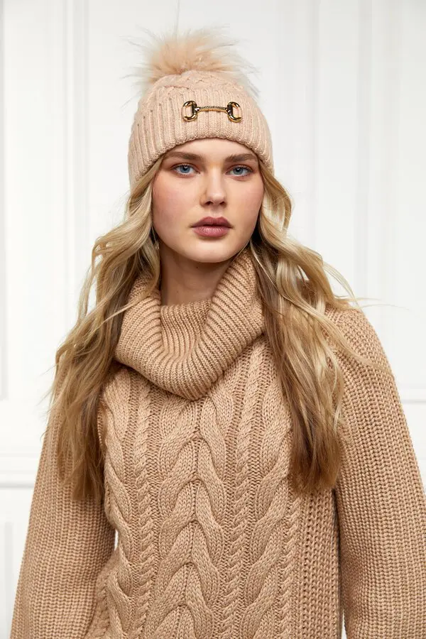 Holland Cooper Horsebit Bobble Hat 's