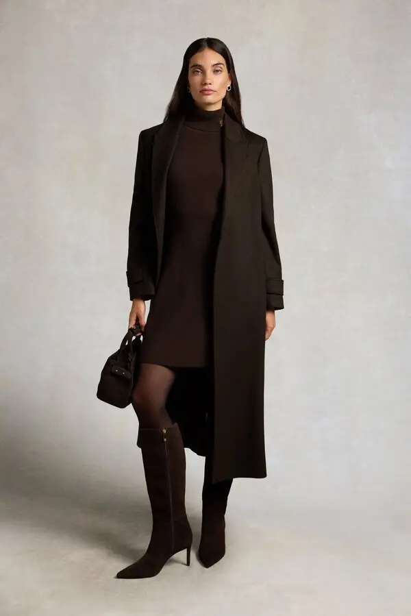 Holland Cooper Aspen Knitted Dress Olive 's