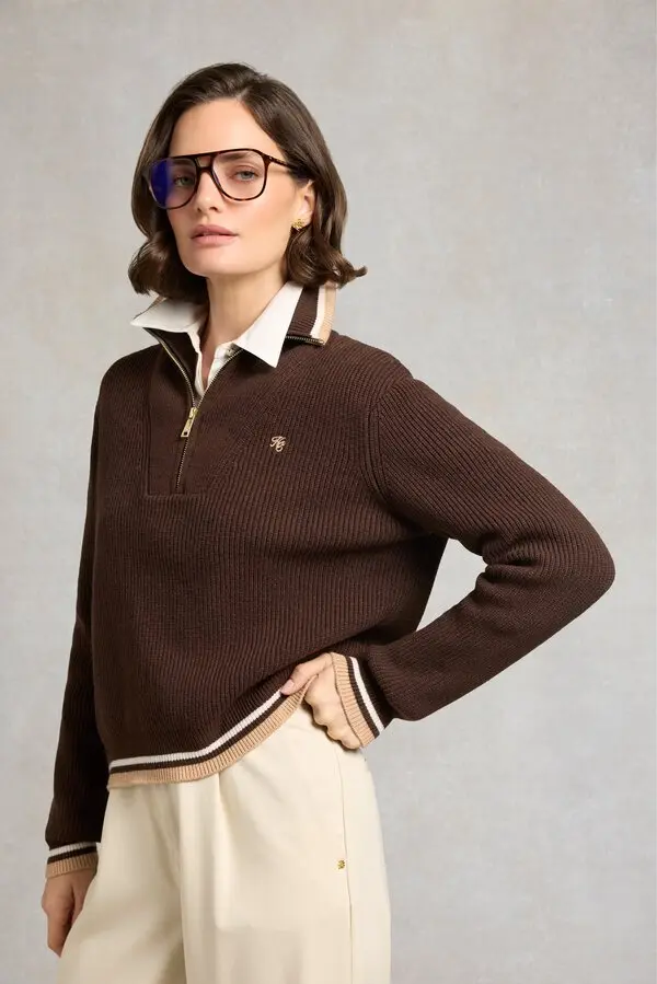 Holland Cooper Jessica Quarter Zip Knit 's