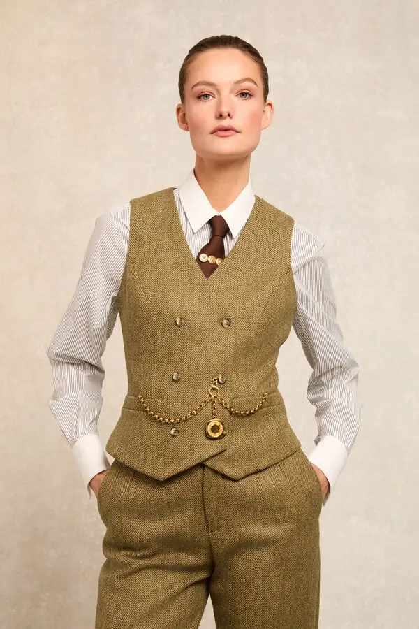 Holland Cooper Kensington Waistcoat Herringbone 's