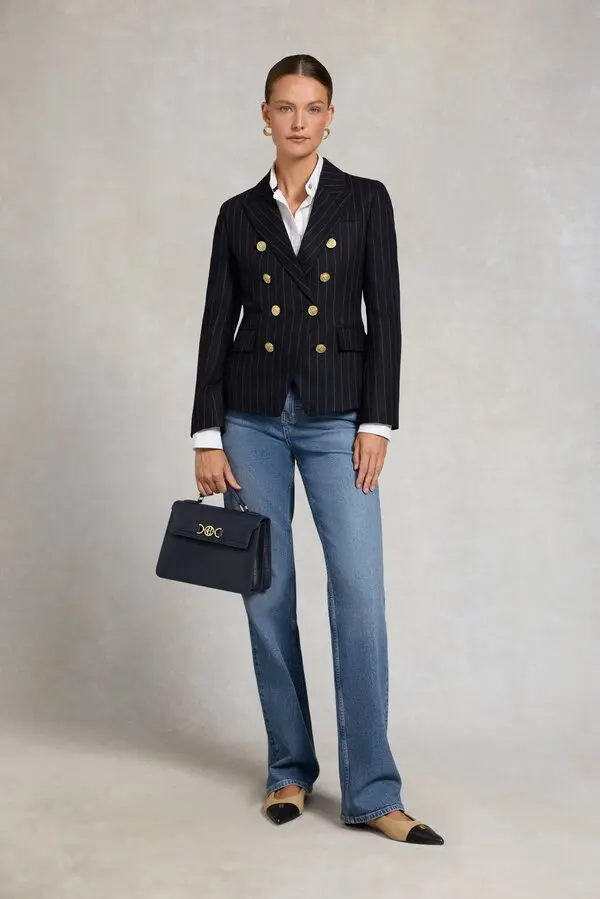 Holland Cooper Knightsbridge Blazer Chalk Pinstripe