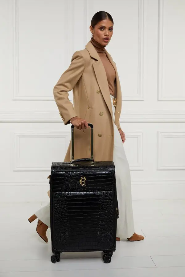 Holland Cooper Knightsbridge Large Suitcase Croc