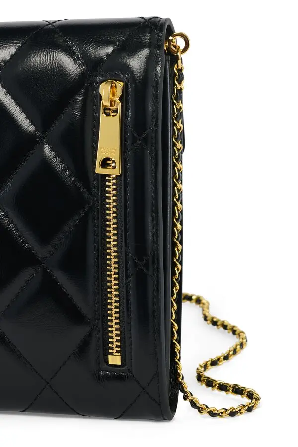 Holland Cooper Knightsbridge Quilted Phone Pouch Leather 's