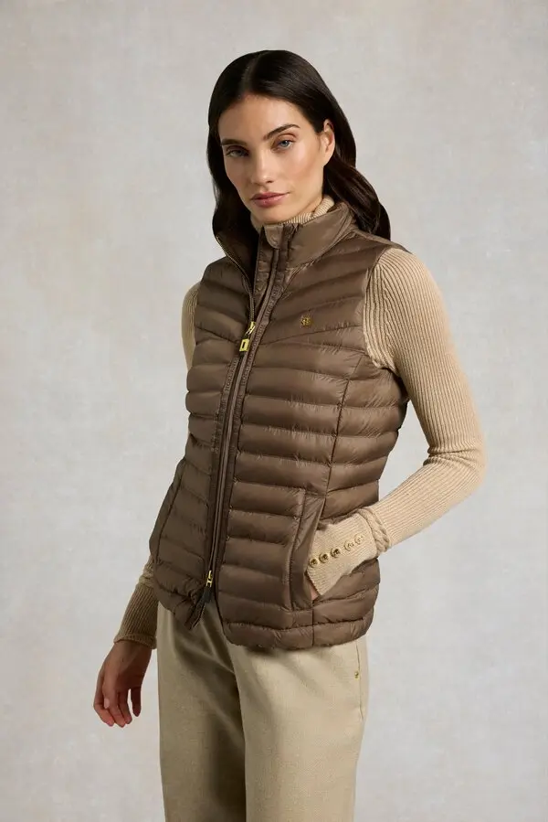 Holland Cooper Lightweight Puffer Gilet - Chestnut