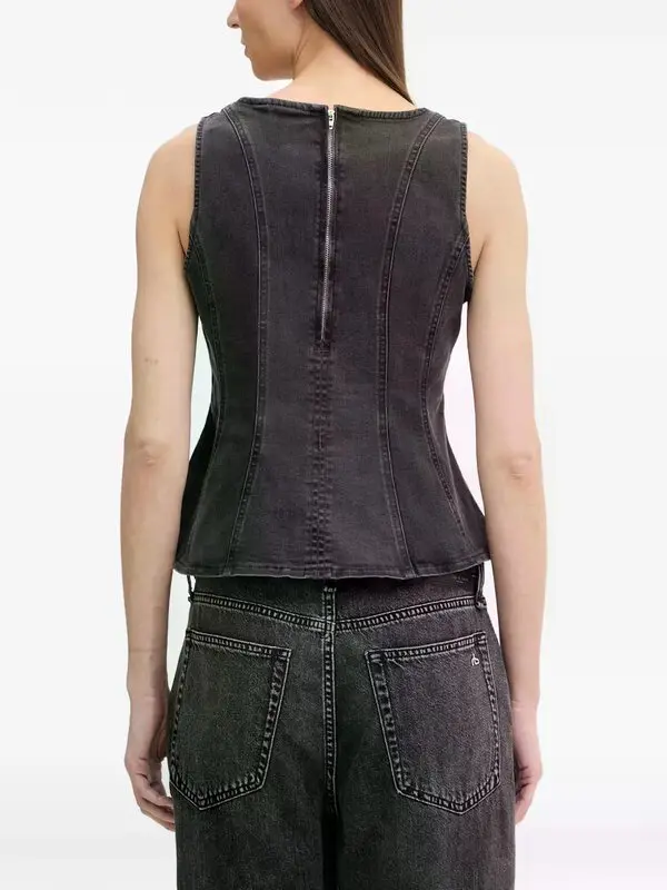 LEVI'S Leighton Peplum-hem Denim Top
