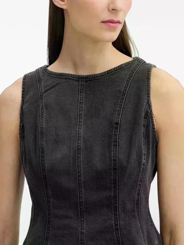 LEVI'S Leighton Peplum-hem Denim Top