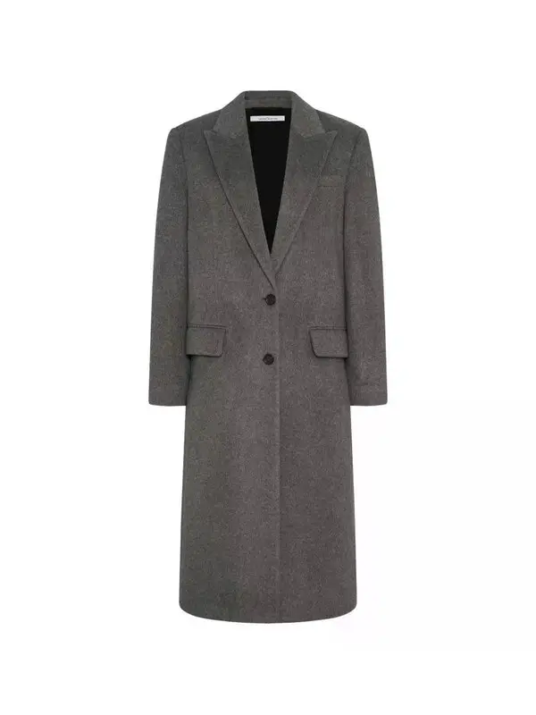Another Tomorrow Tailored Cashmere Coat - Grey