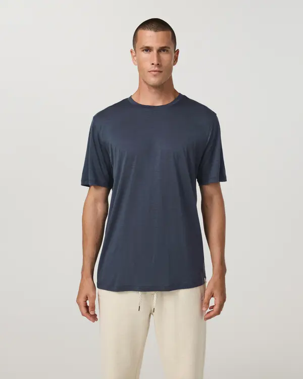 Vuori Short Sleeve Merino Wool T-shirt 2.0 - Navy