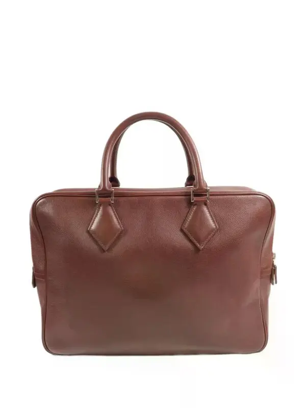 Hermès 2011 38 Plume Dog Leather Briefcase