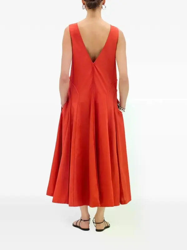 Another Tomorrow Pleated Maxi Dress