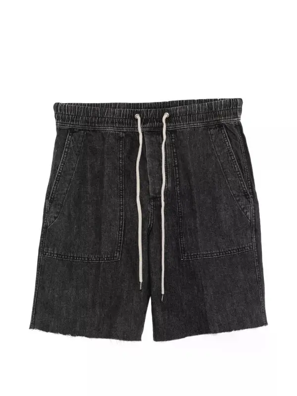 JAMES PERSE Drawstring Denim Shorts - Black