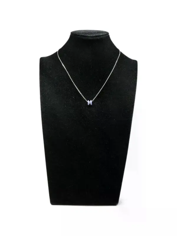 Hermès Mini Pop H Enamel Necklace - Silver