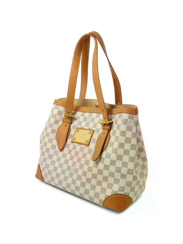 LOUIS VUITTON Mm Damier Azur Hampstead Tote Bag