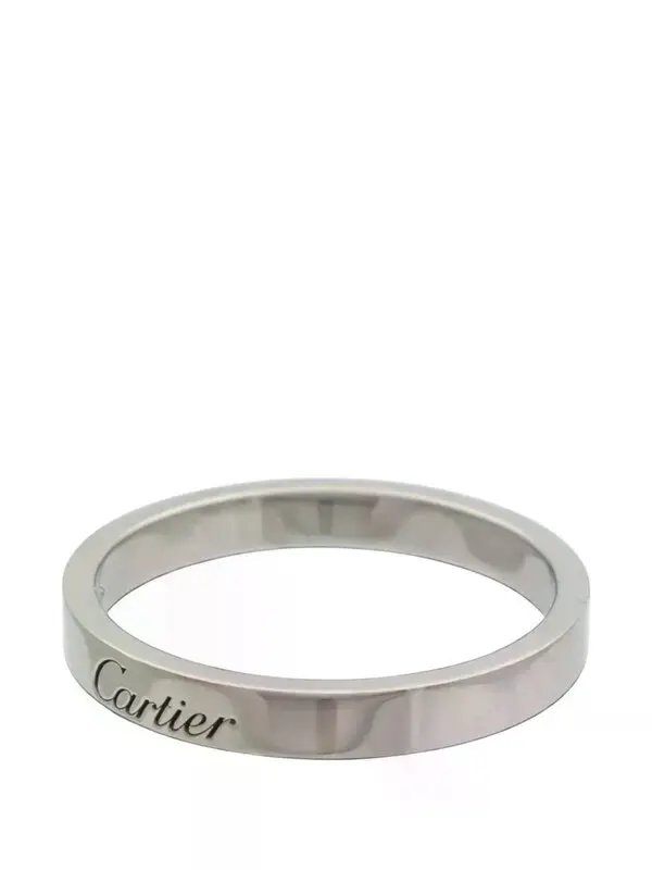 Cartier C De Engraved-logo Ring