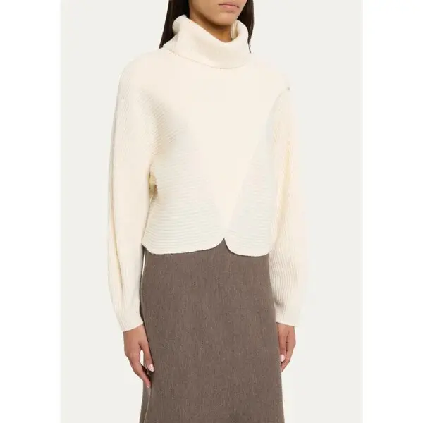Simkhai Orlienne Ribbed Turtleneck Wrap Sweater