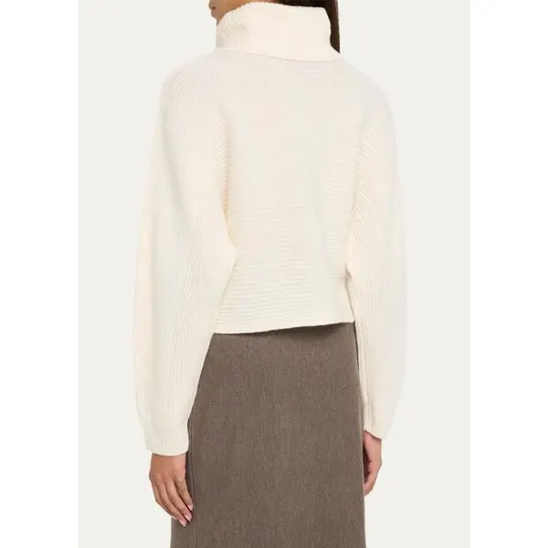 Simkhai Orlienne Ribbed Turtleneck Wrap Sweater
