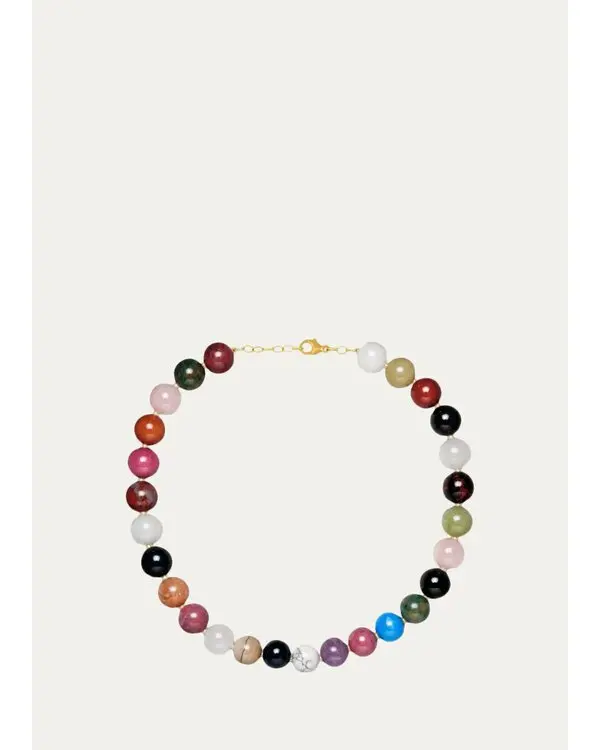 Jia Jia Oracle Gemstone Sphere Necklace - Multi