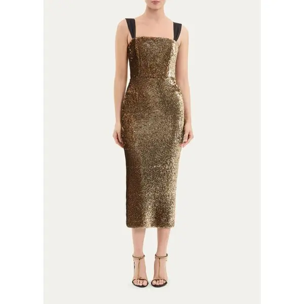 Rebecca Vallance Cambridge Bodycon Sequin Midi Dress