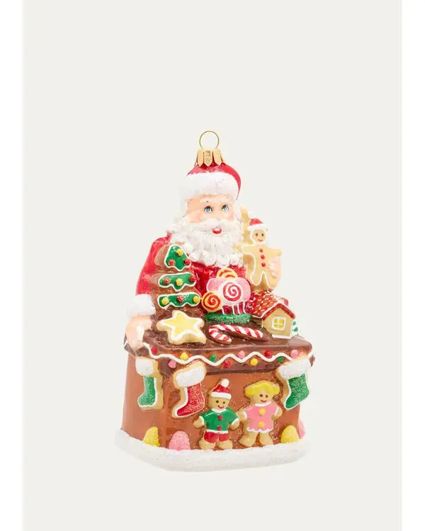 IMPULS Glass Santa Gingerbread Ornat