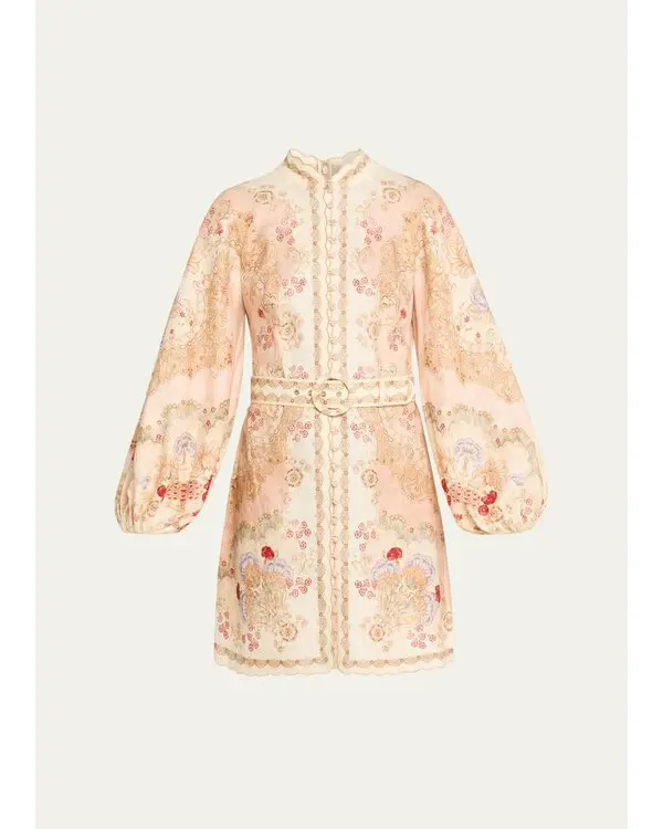 Zimmermann Daylight Long-sleeve Mini Dress