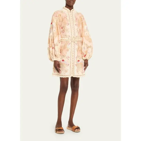 Zimmermann Daylight Long-sleeve Mini Dress