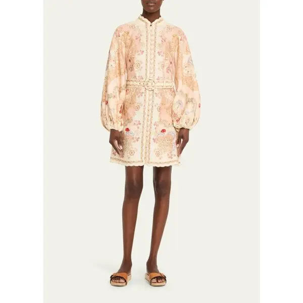 Zimmermann Daylight Long-sleeve Mini Dress