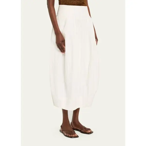 A.L.C. Veda Stretch Cotton Midi Skirt