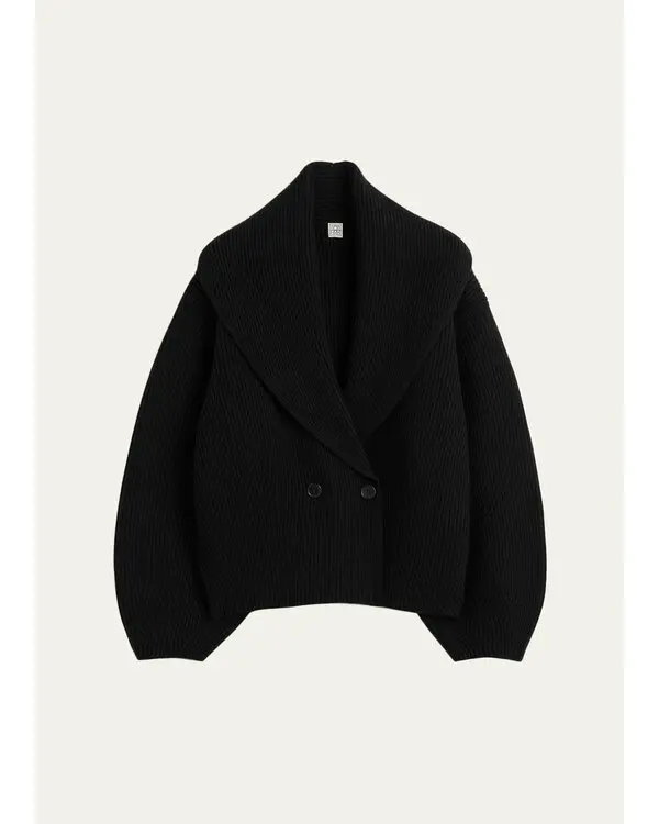 TOTEME Shawl-lapel Oversized Wool Cardigan