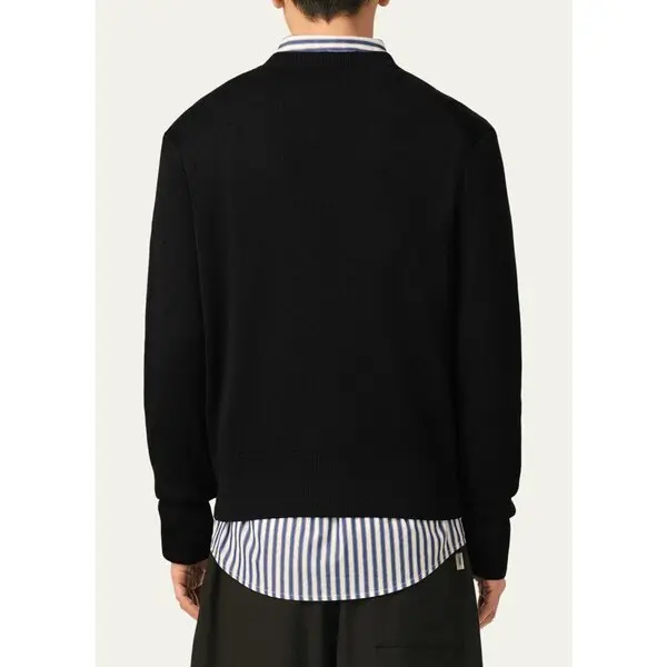 AMI Paris Merino Wool De Coeur V-neck Cardigan