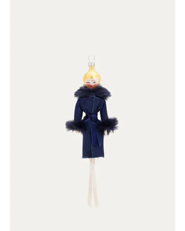 DE CARLINI Faux-fur & Glass Christmas Ornat