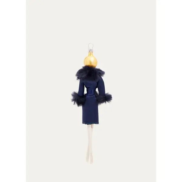 DE CARLINI Faux-fur & Glass Christmas Ornat