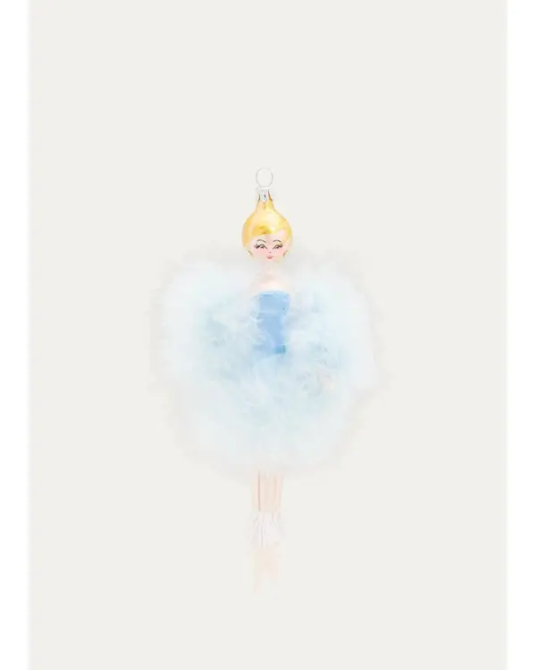 DE CARLINI Feather Lady Figure Ornat